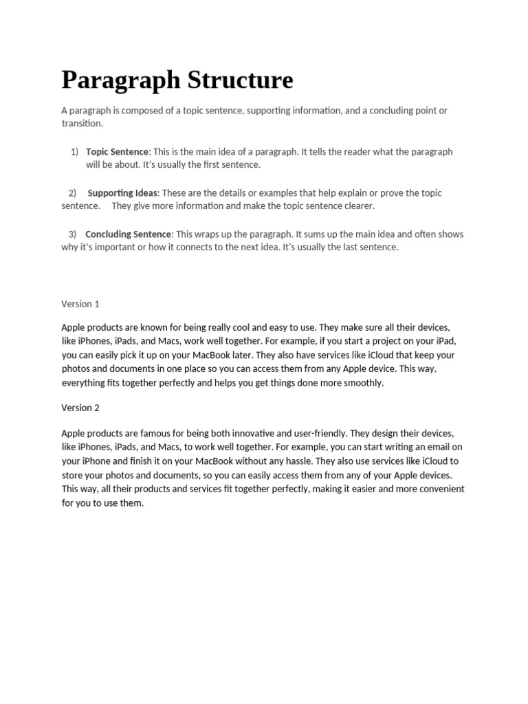 Paragraph Structure | PDF | Hybrid Vehicle | I Cloud
