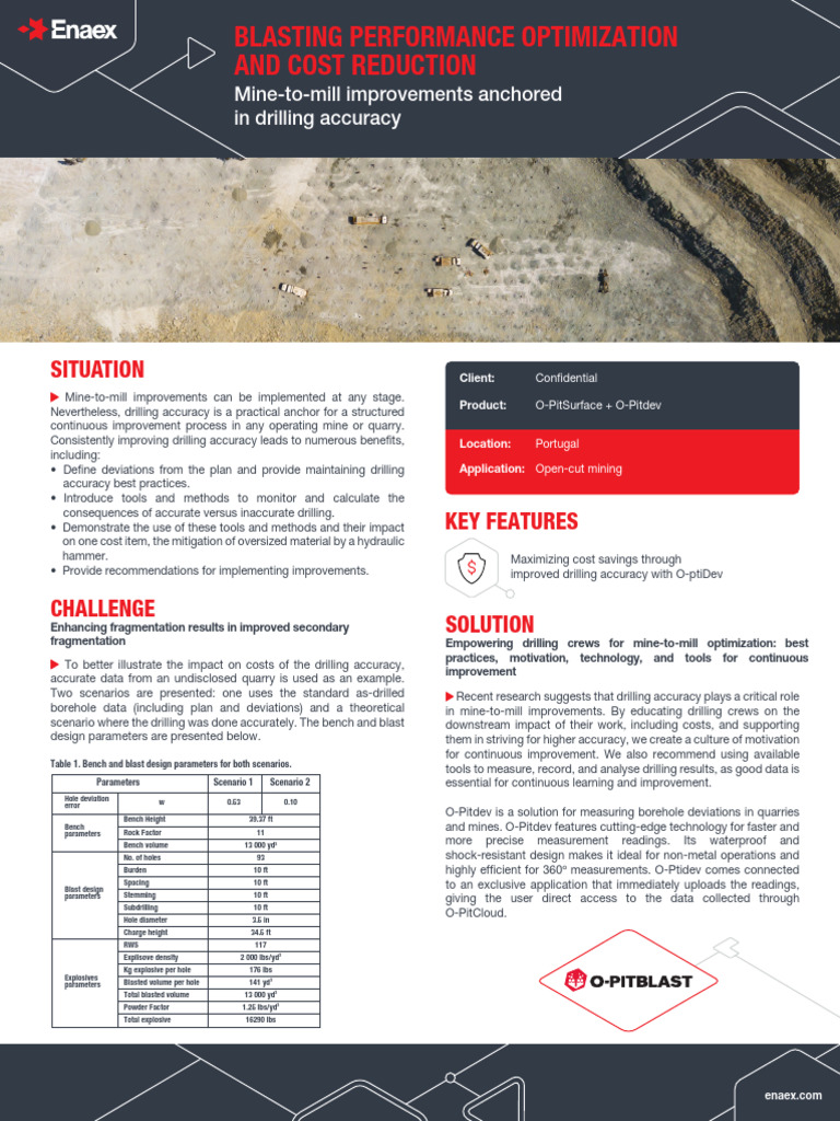 Drilling Accuracy for Mine-to-Mill Optimization | PDF | Accuracy And ...