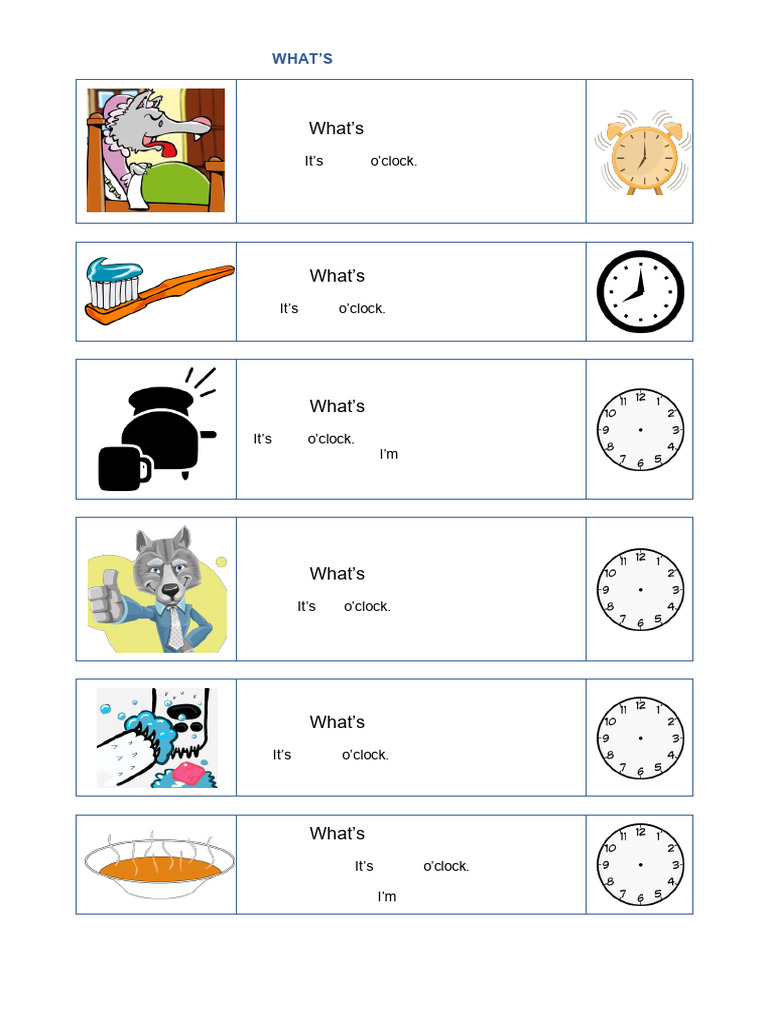 Mr. Wolf's Daily Schedule | PDF