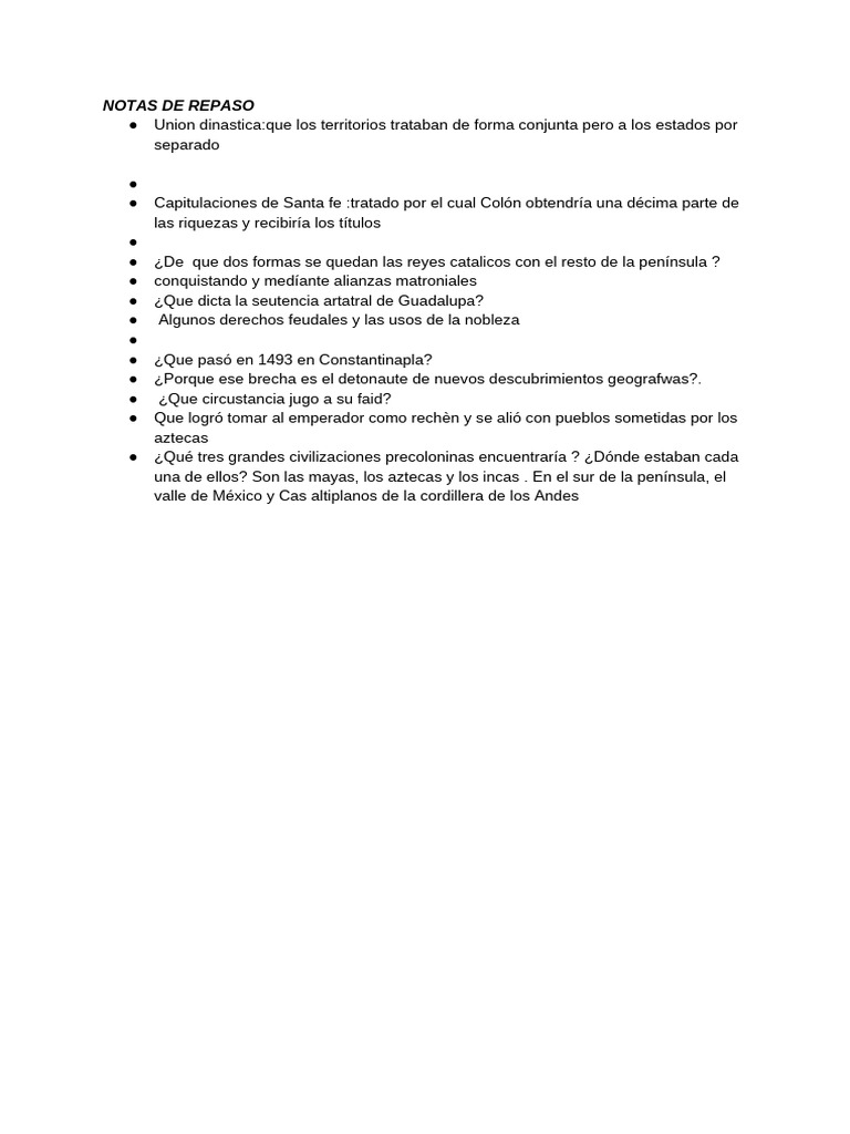 Notas de Repaso de | PDF