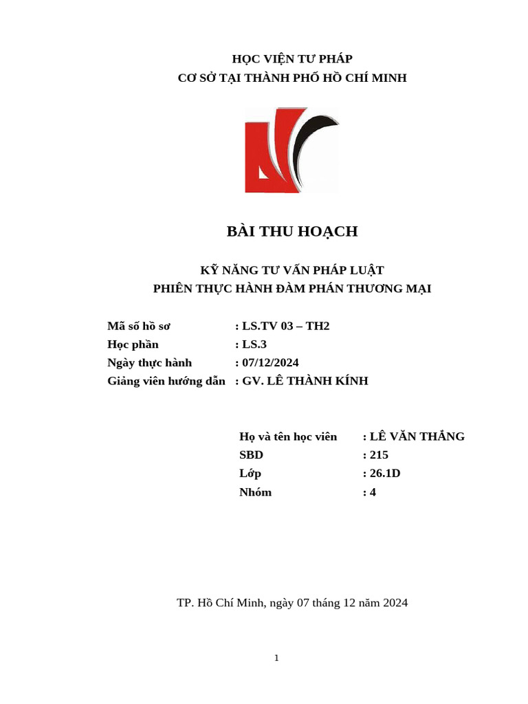 bài thu hoạch tư vấn HS03-TH2 (Bên bán) | PDF