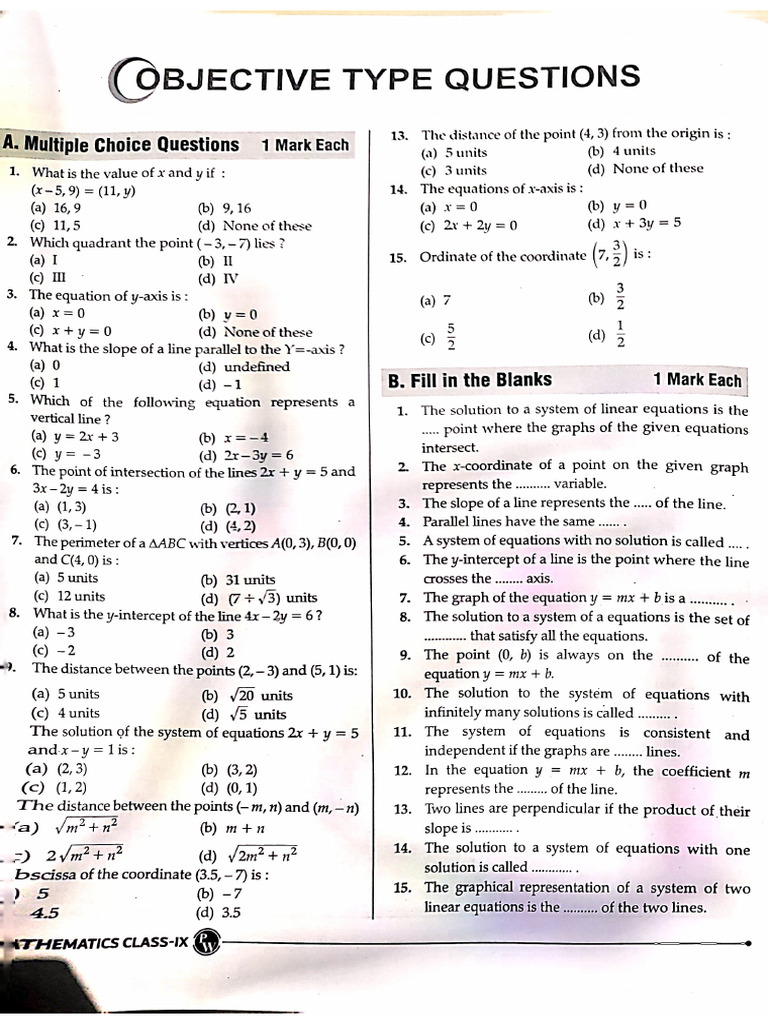 Coordinate Geometry Pdf
