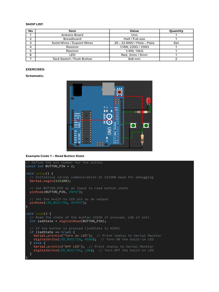 Arduino LED Control with Interrupts | PDF | Arduino | Parameter ...