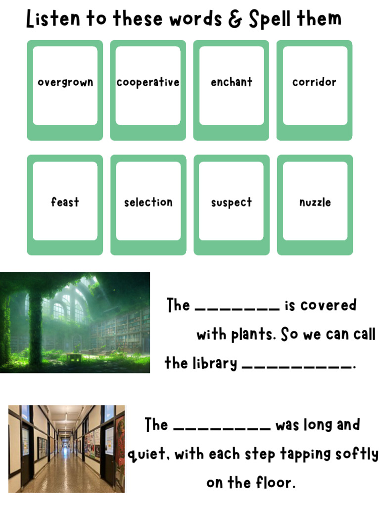 Vocabulary and Sentence Practice | PDF