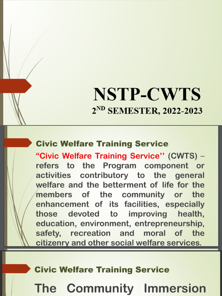 What Is Community Immersion NSTP2 | PDF