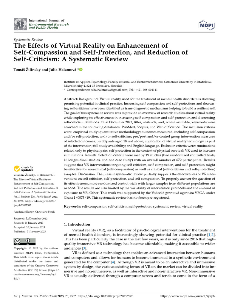 Zilinsky, 2023. Revisión Sistematica - RV. Compasión, Autocritica y ...