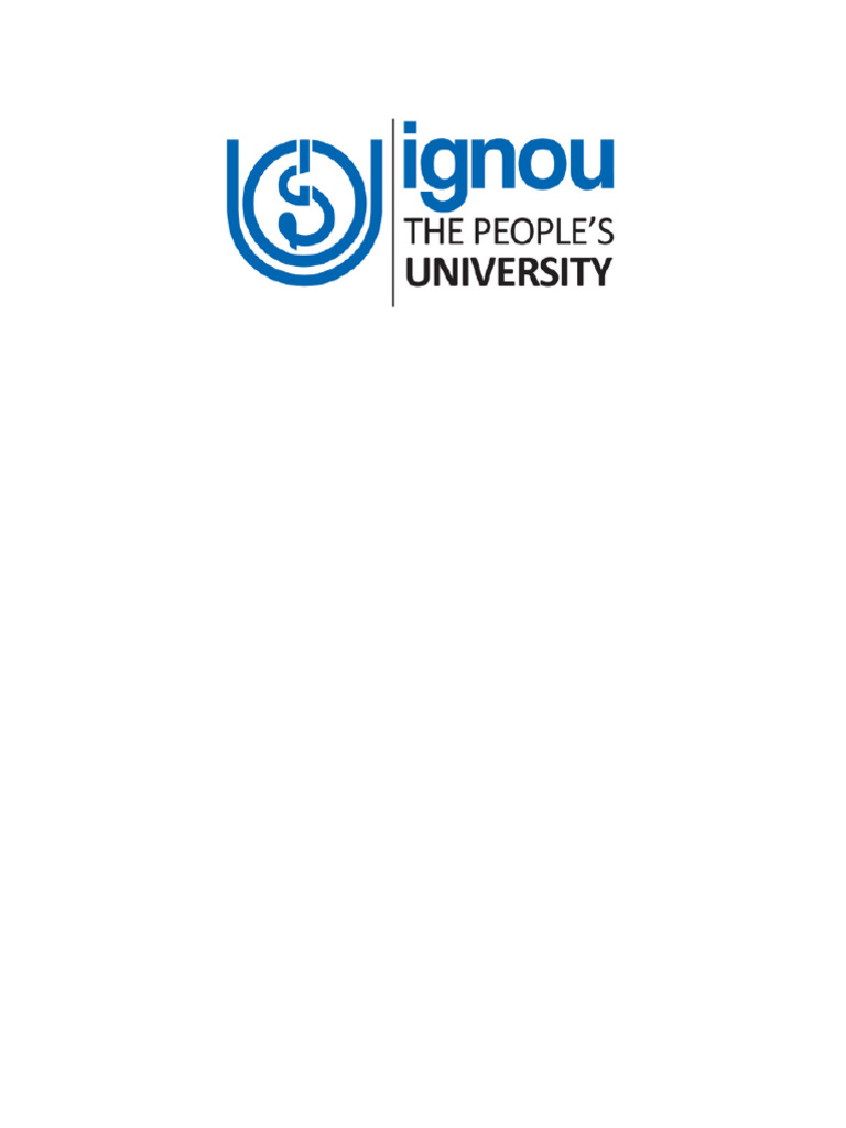 Ignou Cover Page 1 | PDF