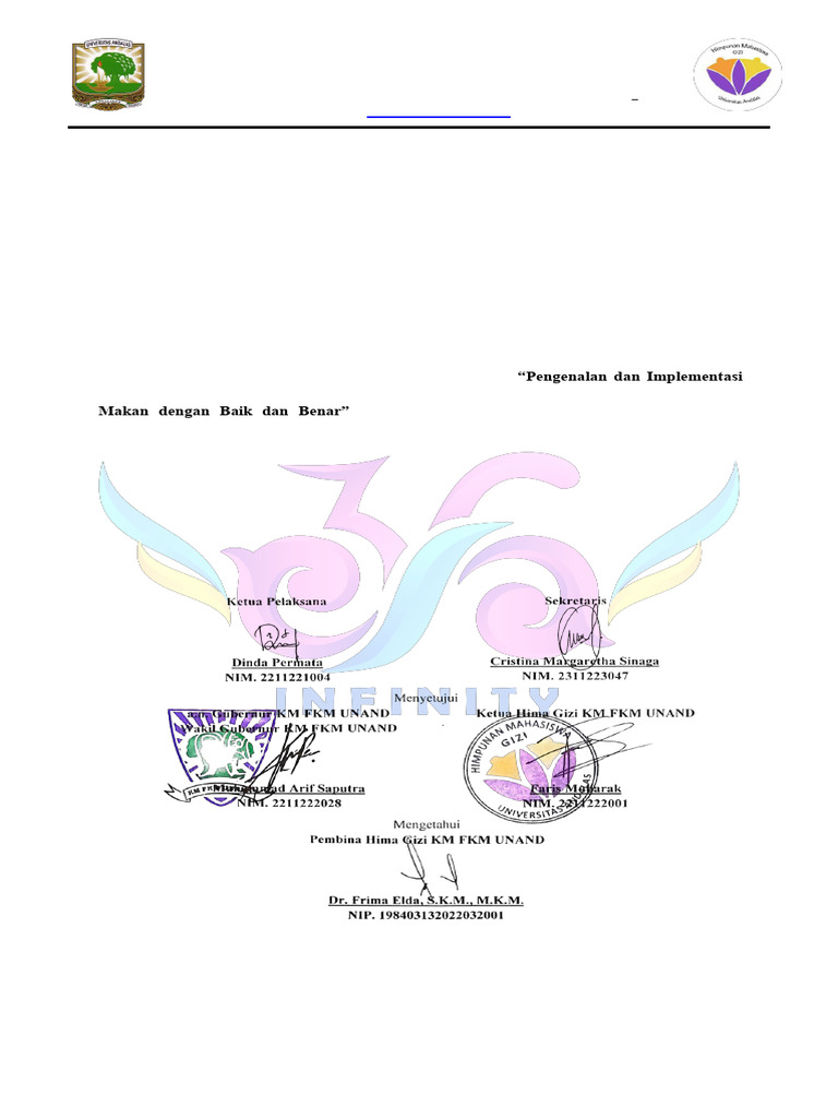 Undangan Pelatihan Hima Gizi UNAND | PDF