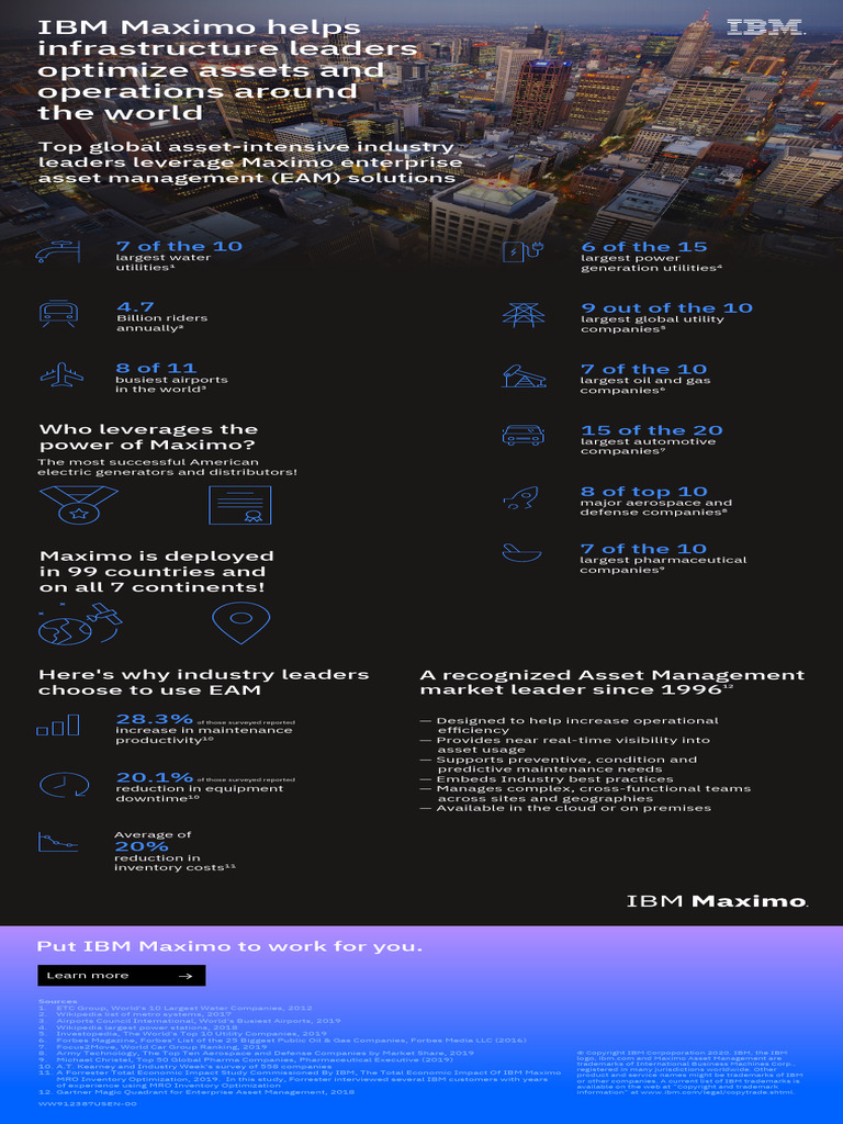 Why Leaders Choose Maximo Infographic | PDF | Asset Management | Economies