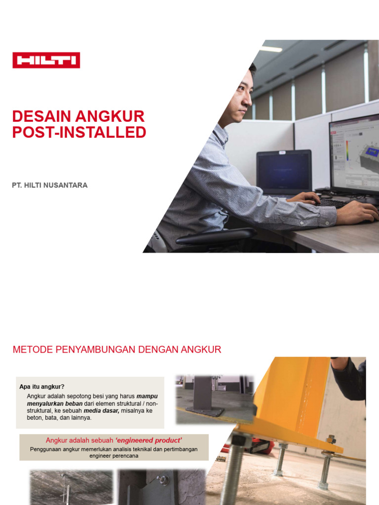 Hilti ID - Desain Angkur Post Installed | PDF