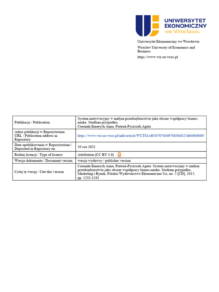 Cierniak-Emerych Pietron-Pyszczek System Motywacyjny W Malym ...