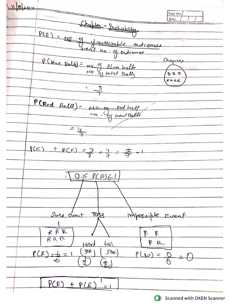 Maths Chapter-Probability | PDF