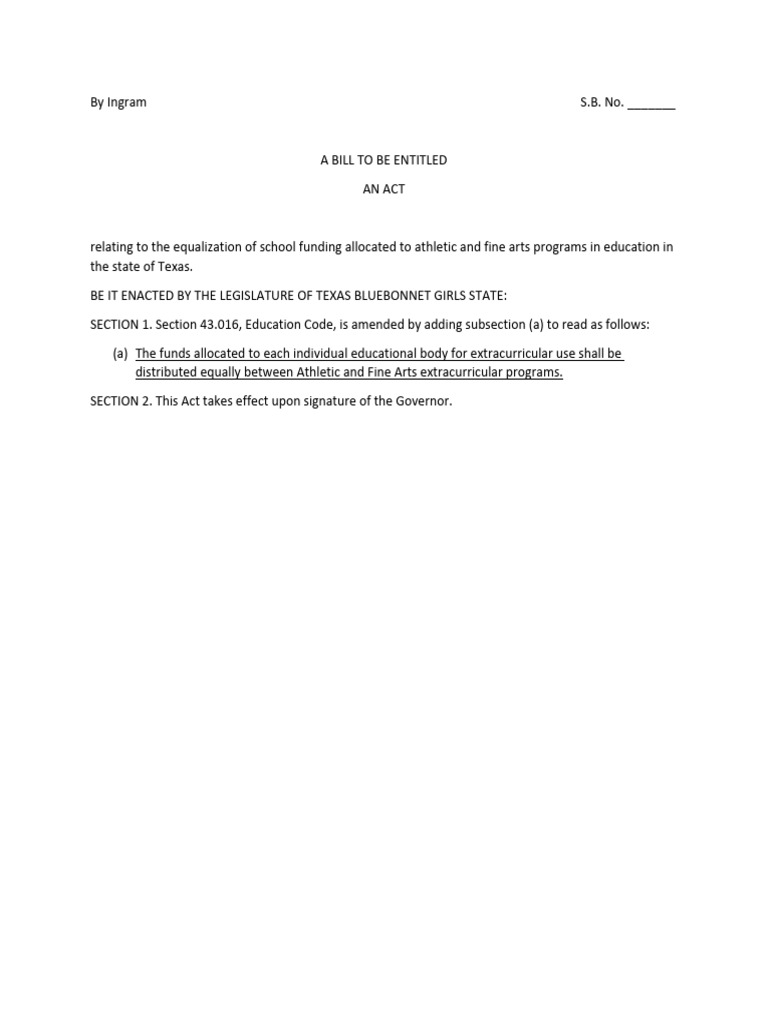 Fine Arts Funding BILL TEMPLATE.pdf | PDF