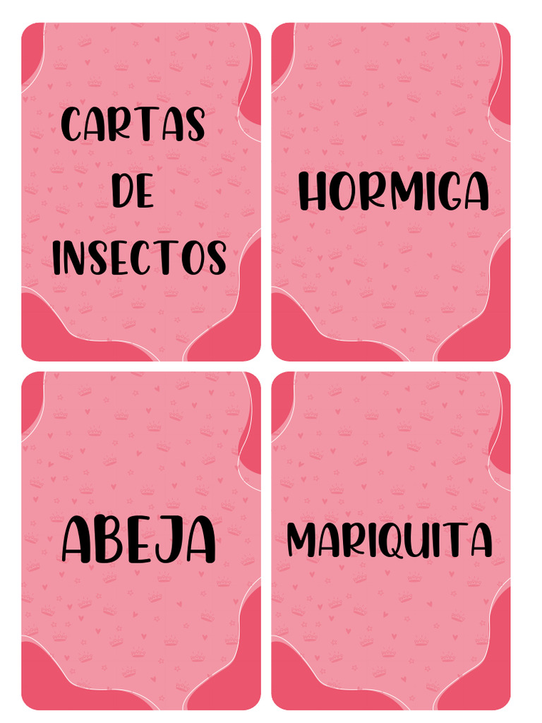 Cartas de Insectos: Tipos y Características | PDF