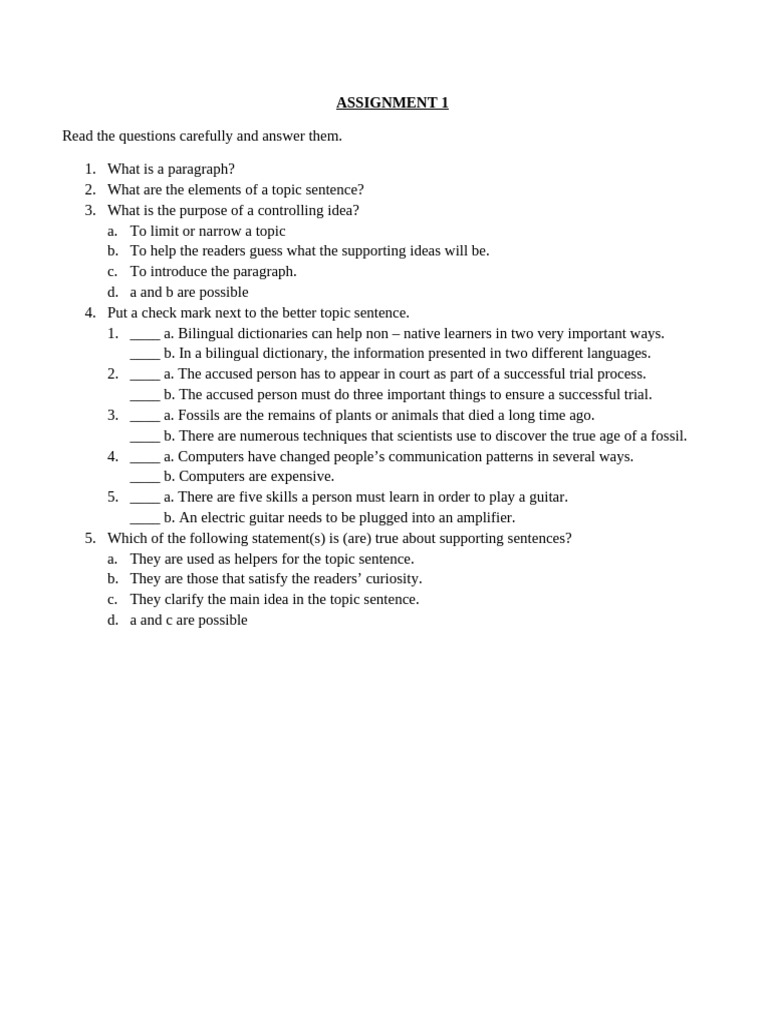 Assignment 1 Elearning | PDF