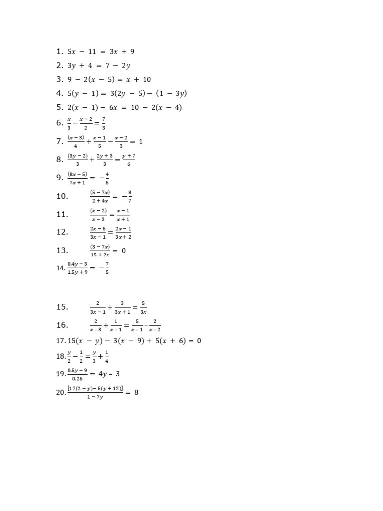 Linear Eqn | PDF