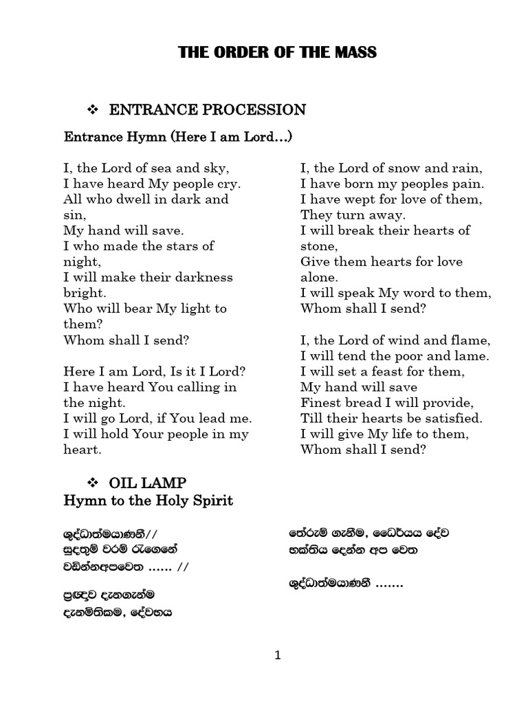 THE ORDER OF THE MASS 2021 New2 | PDF | Eucharist | God The Father