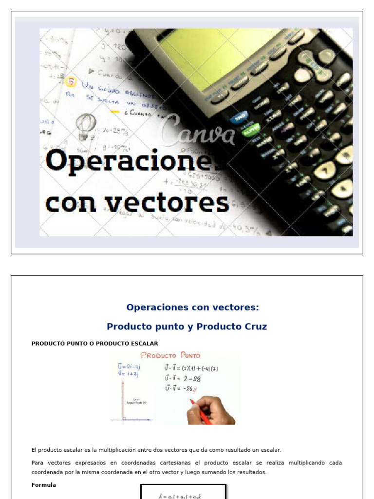 Operaciones Con Vectores 3d | PDF