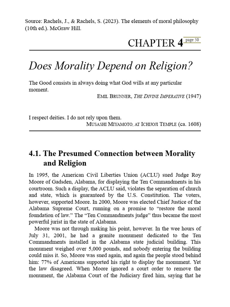 Morality and Its Religious Foundations | PDF | Divine Command Theory ...