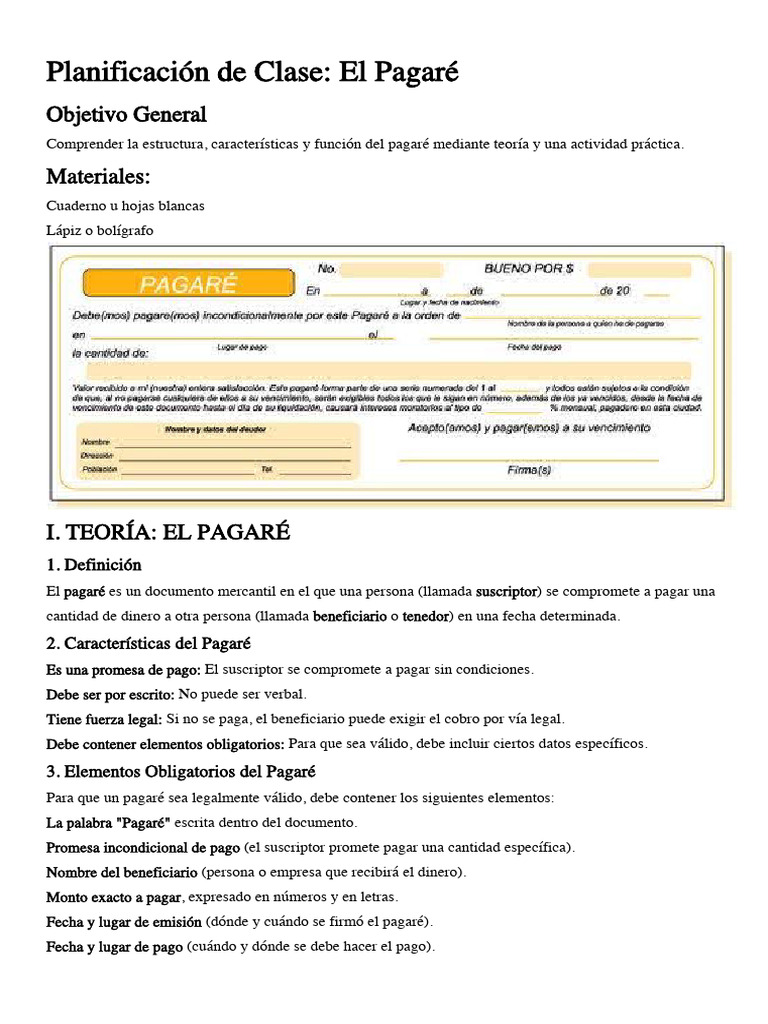 el pagare | PDF | Pagos | Pagaré