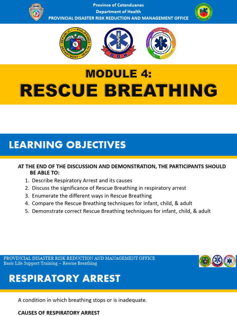 Rescue Breathing Techniques Guide | PDF | Breathing | Clinical Medicine