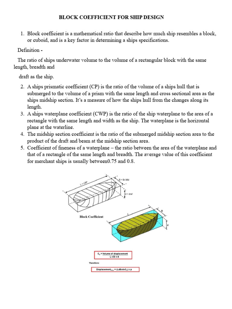 Block Coefficient | PDF