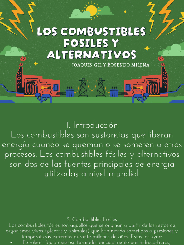 Alternativas a Combustibles Fósiles | PDF | Energía renovable ...