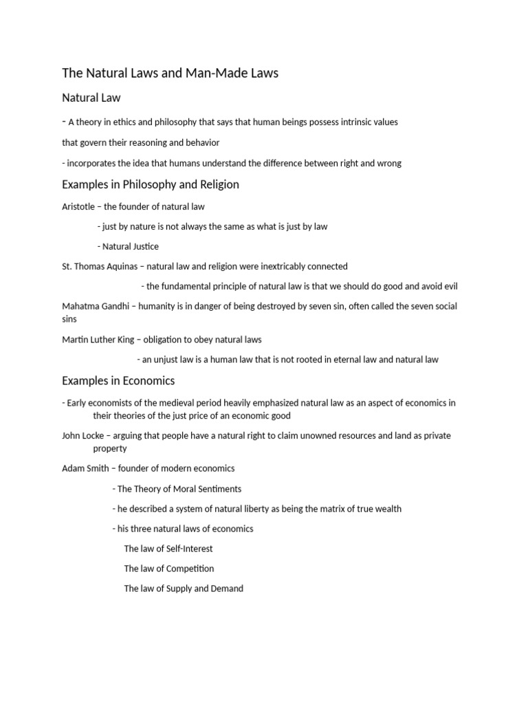 Natural vs. Man-Made Laws Explained | PDF | Natural Law | Justice