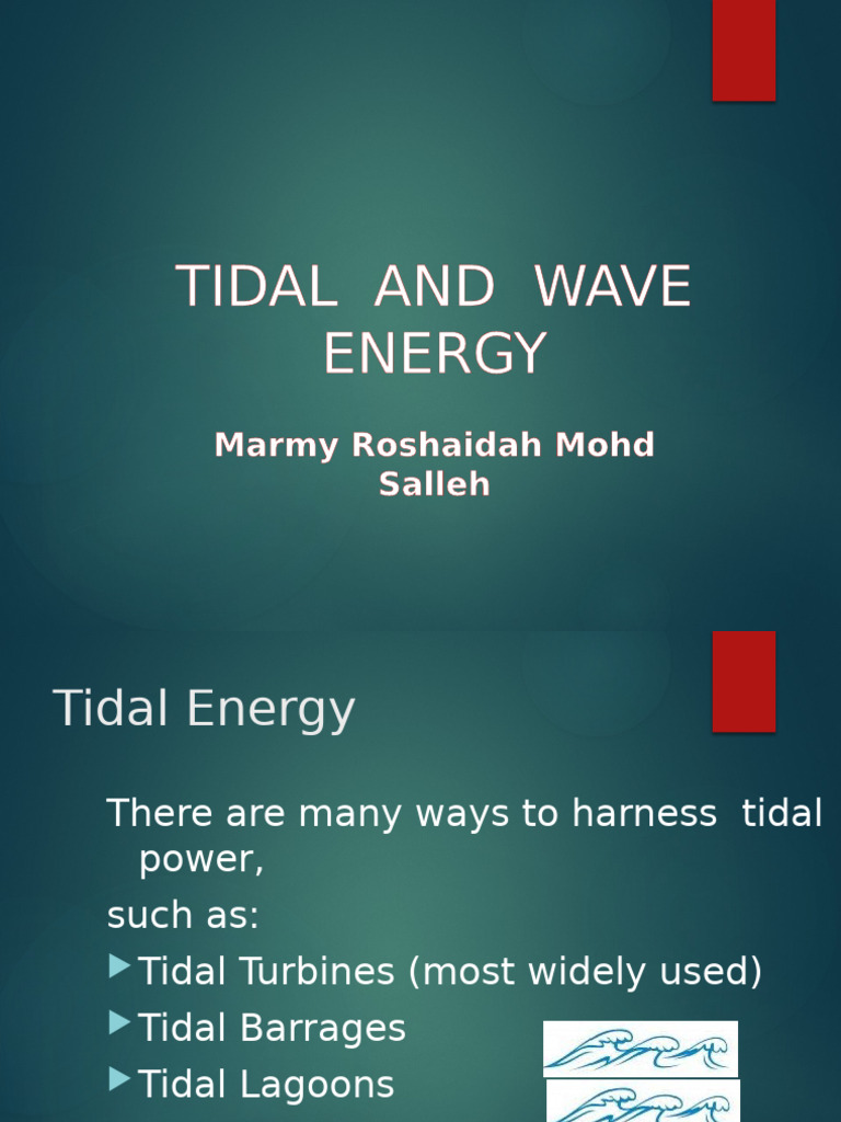 Tidal and Wave Energy | PDF | Tide