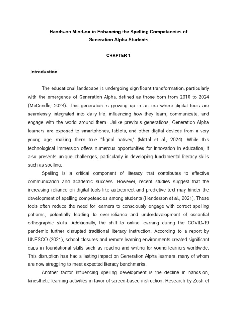 Draft Chapter 1-3 | PDF | Standard Deviation | Learning