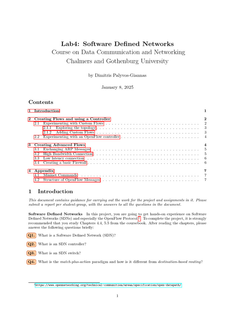 DatakomLabs LP3VT25 Lab4 | PDF | Computer Network | Network Topology