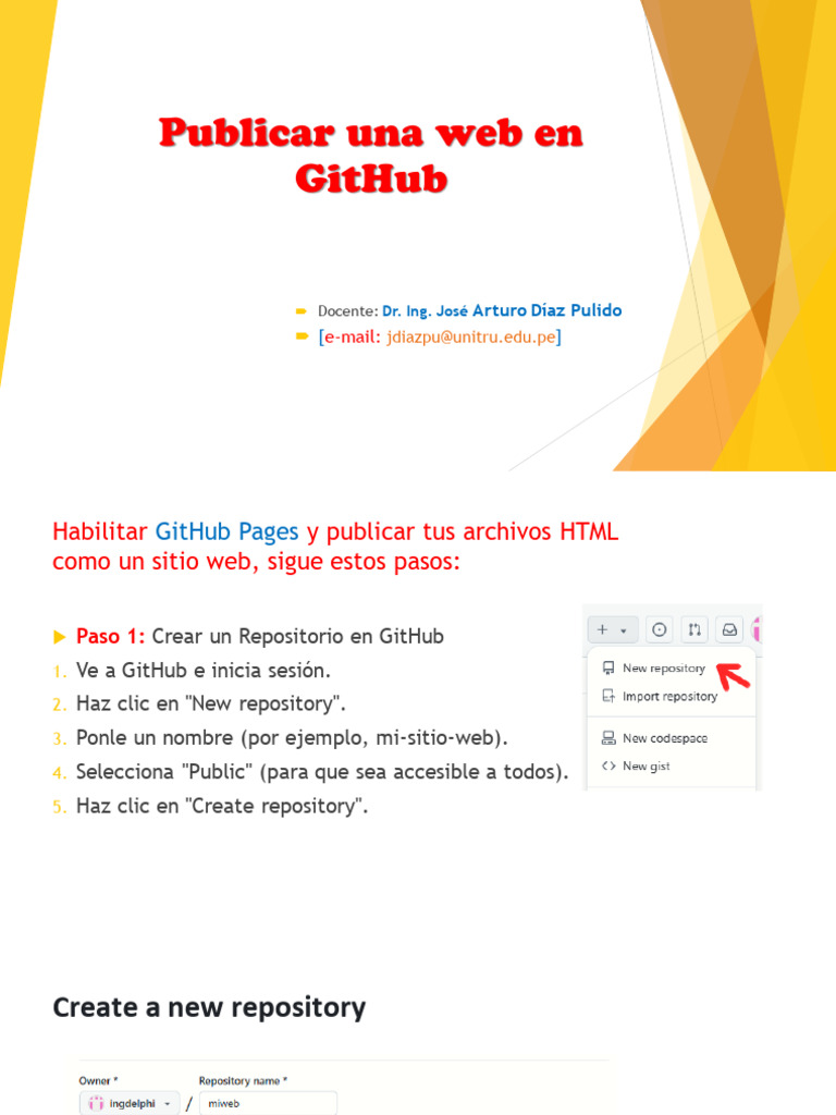 Publicarweb Github | PDF