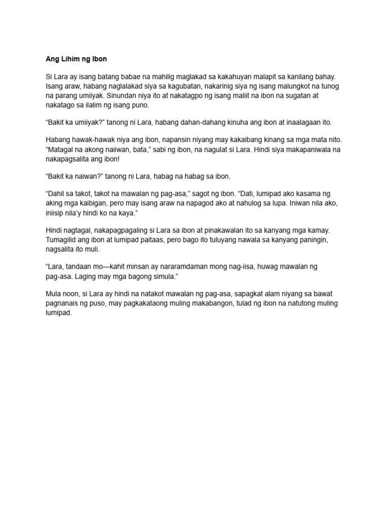 Ang Lihim NG Ibon | PDF