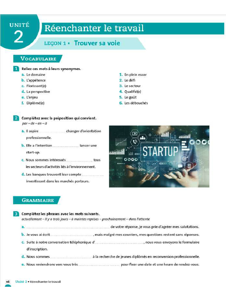 Unité 2 - Cahier | PDF