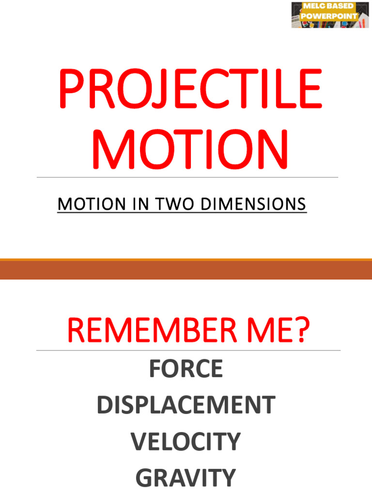 Projectile Motion Week 1 2 | PDF