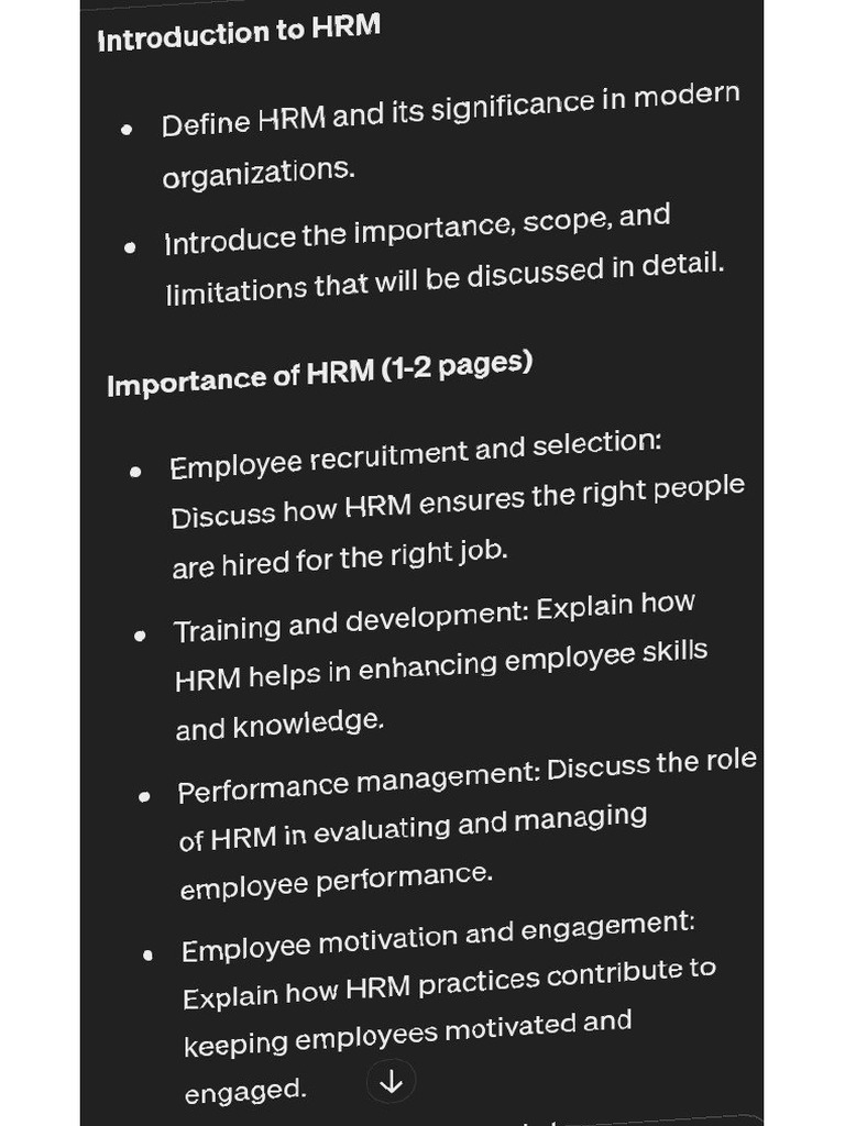 Explain Importance, Scope and Limitations of HRM. | PDF