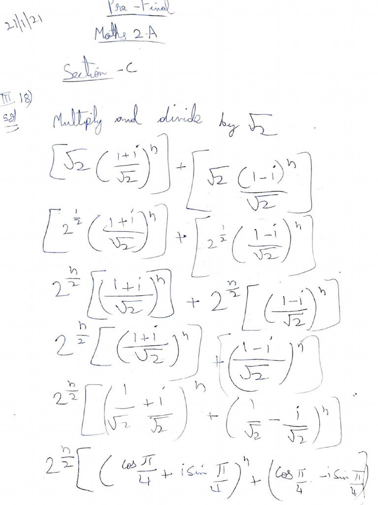 Mathematics 3 Notes | PDF