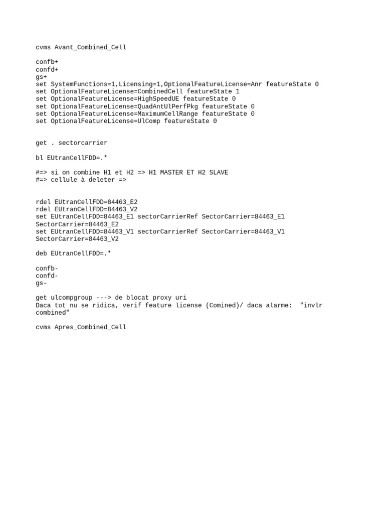 Combined Cell Configuration Guide | PDF