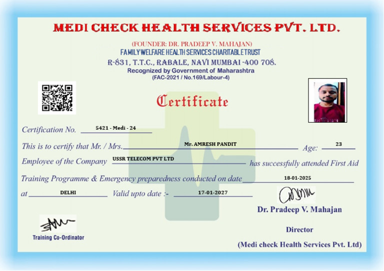 Amresh - Pandit - Fat Certificate | PDF