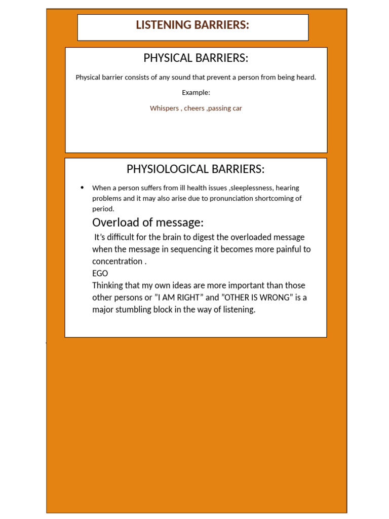 LISTENING BARRIERS | PDF