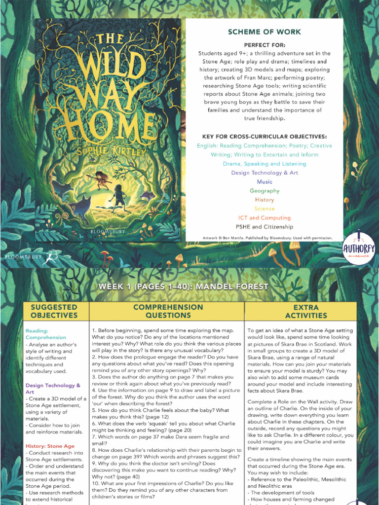 The Wild Way Home Authorfy Scheme of Work Compressed | PDF