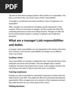 General Manager Daily Checklist | PDF | Economies | Business