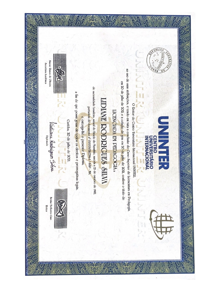 Certificado Uninter | PDF
