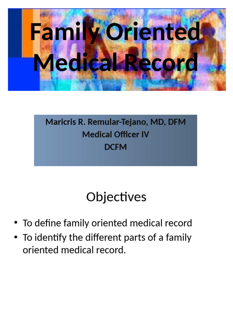Family Oriented Medical Record Guide | PDF | Medical Record | Diseases ...