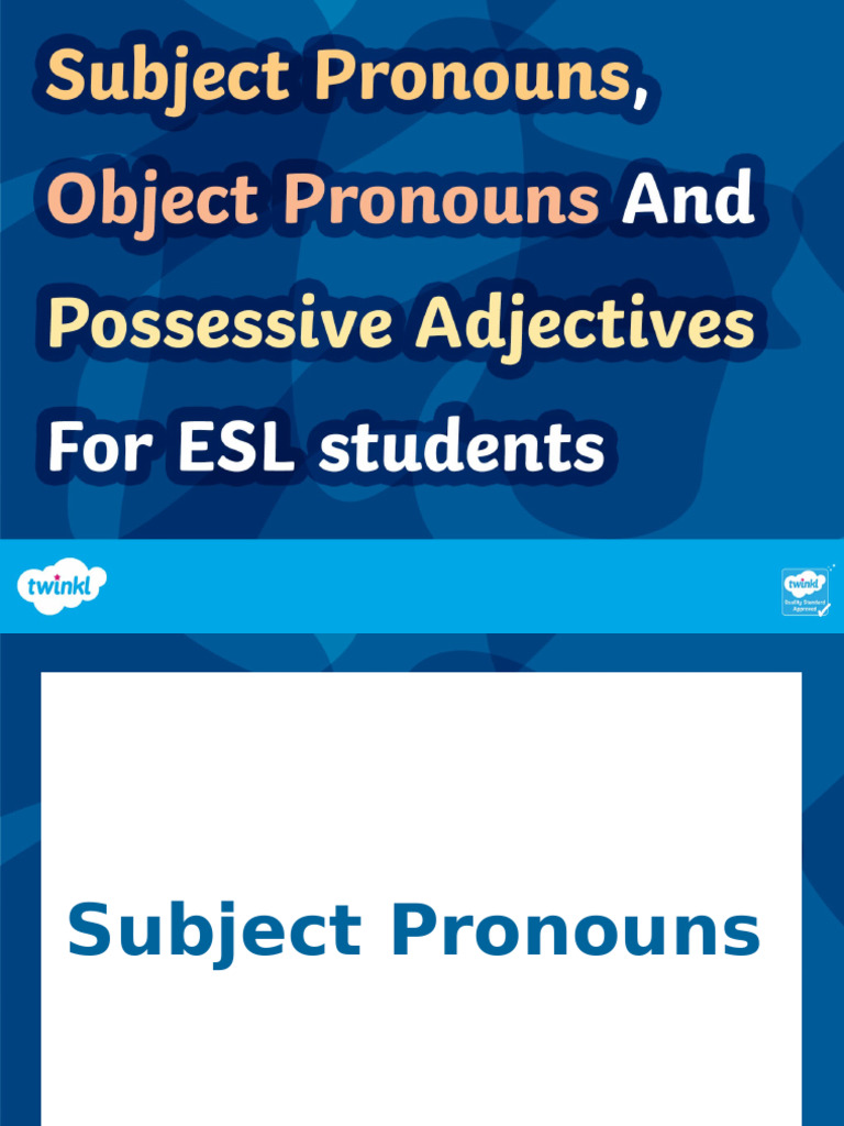 Esl Pronouns Online Lesson Kids A1 A2 Powerpoint | PDF | Pronoun ...