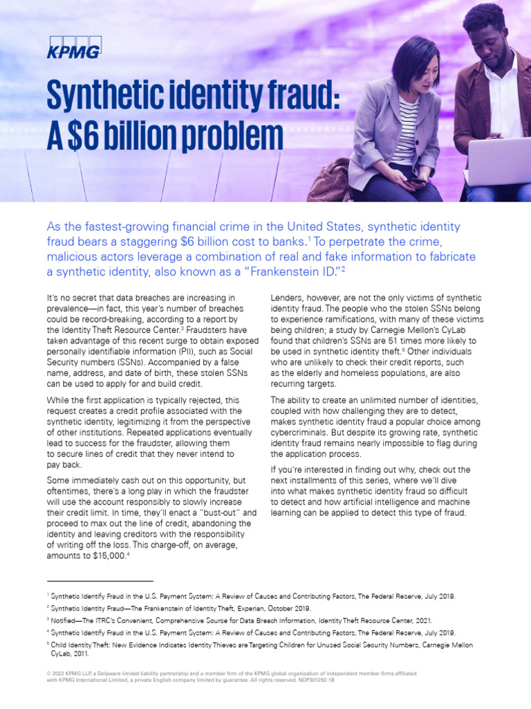 Synthetic Identity Fraud: A $6B Crisis | PDF | Identity Theft | Fraud