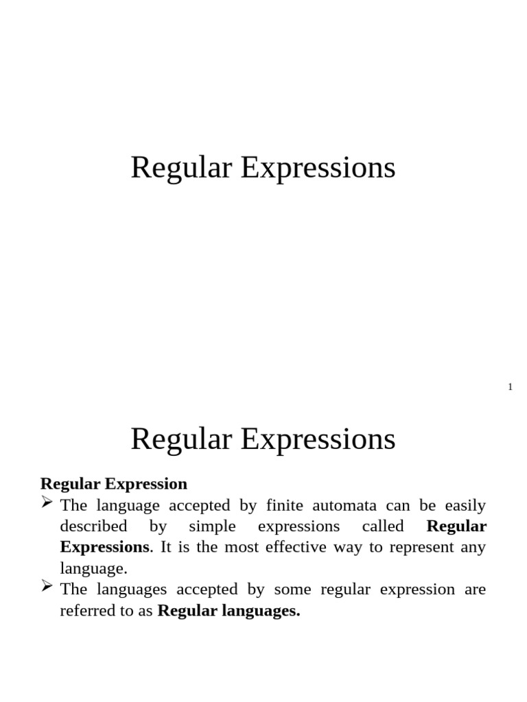 2.0+Regular Expression Part 1 MKN | PDF | Regular Expression | Applied Mathematics