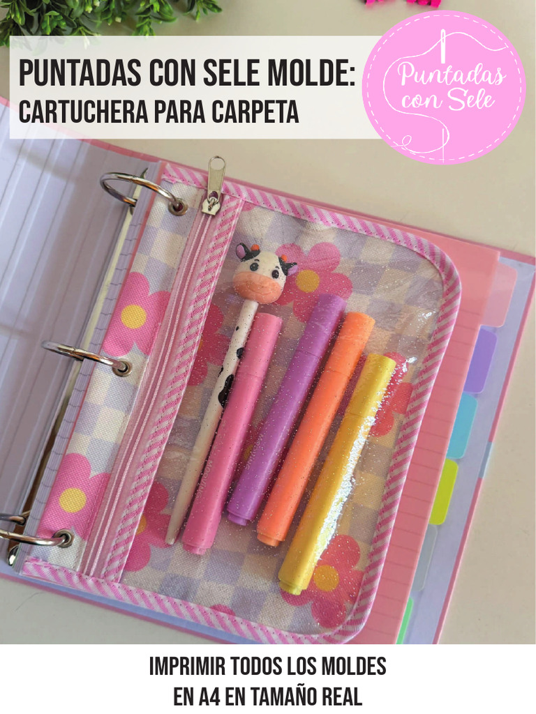 Moldes de Cartucheras para Carpeta | PDF