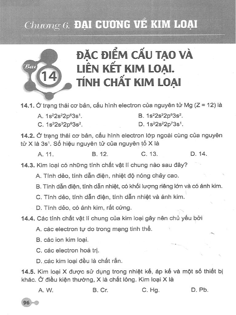 (Tờ Sách Bt-ctst) Hóa 12-Chương 6-Sách Bt Ctst-đề | PDF