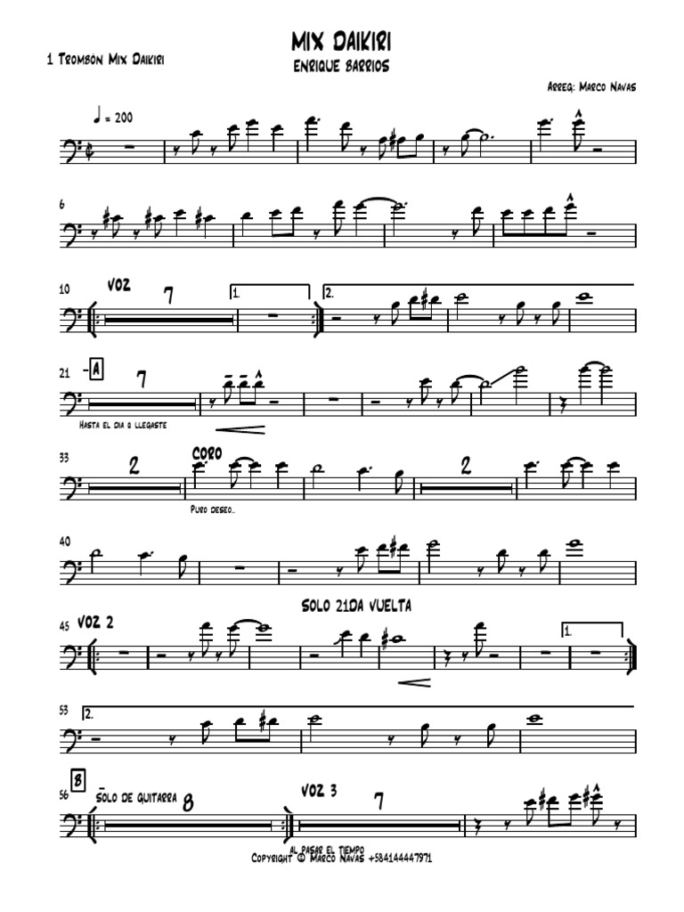 MIX DAIKIRI - 1 Trombón Mix Daikiri | PDF